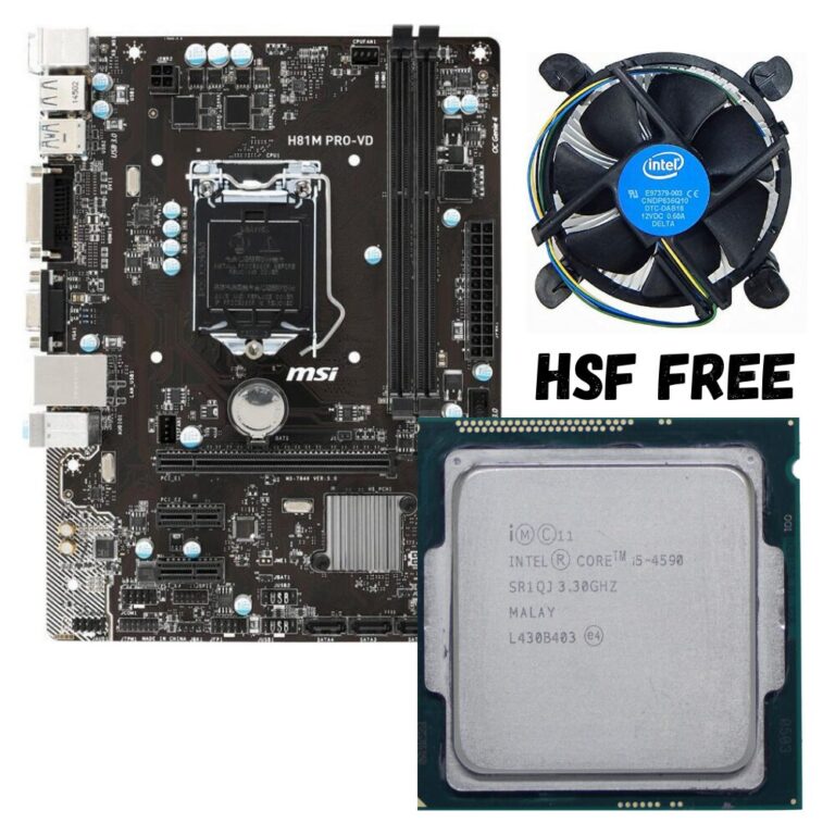 i5 4590 4TH GEN MOTHERBOARD PROCESSOR MSI H81-PRO VD PACKAGE