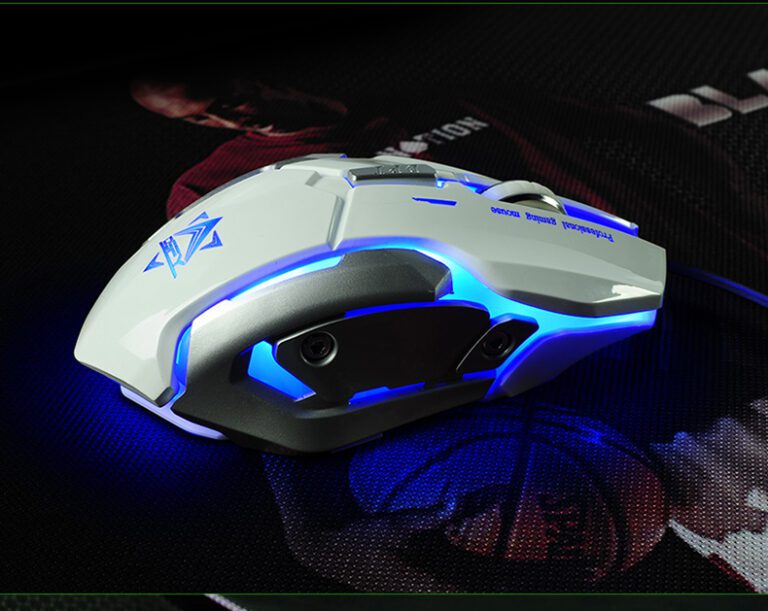 DSFY X9 WHITE RGB GAMING MOUSE OPTICAL USB WIRED MICE