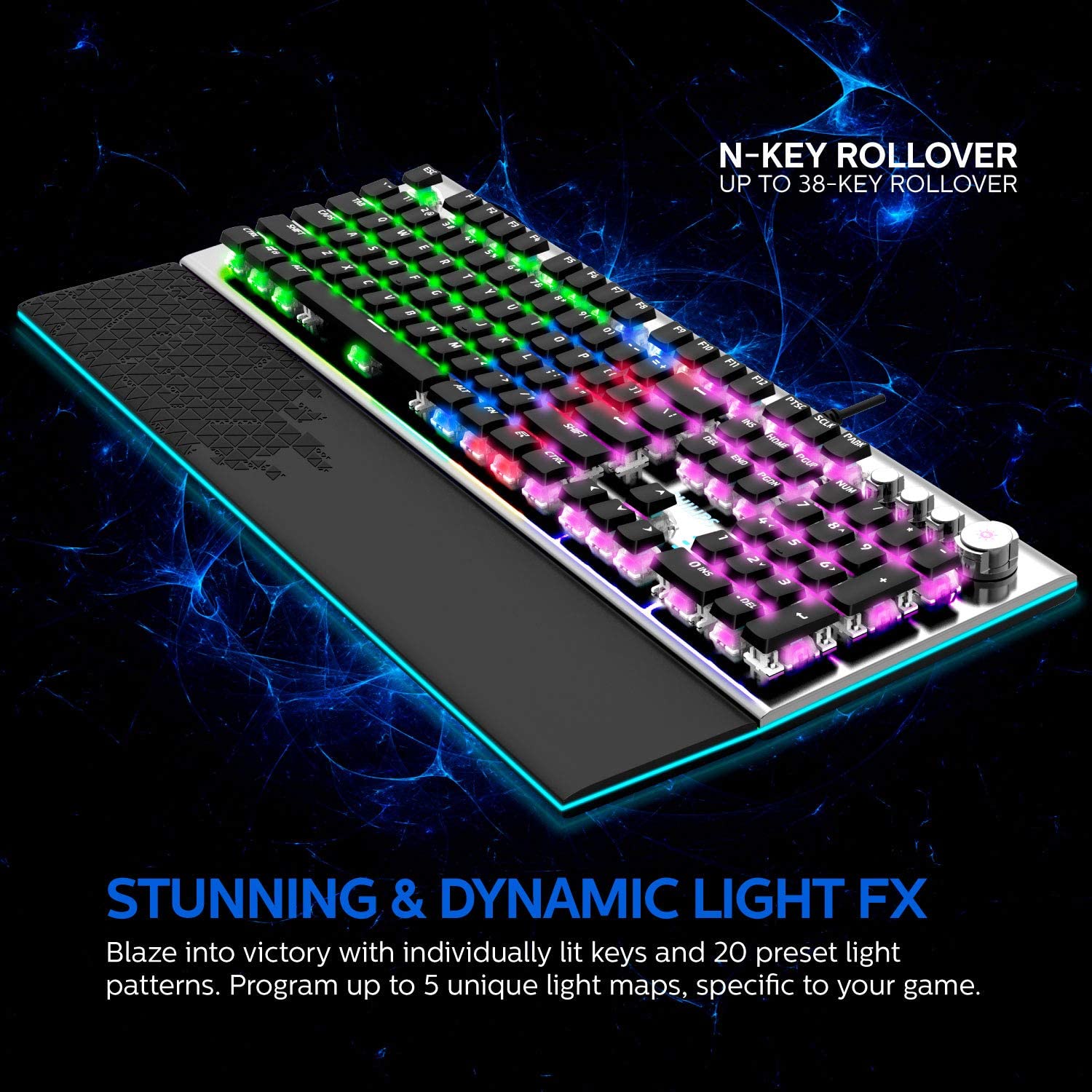 RGB MECHANICAL GAMING KEYBOARD USB WIRED PHILIPS SPK8624