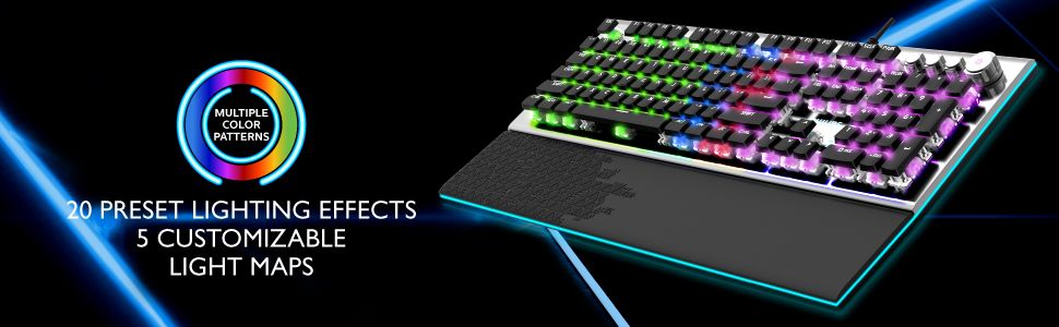 RGB MECHANICAL GAMING KEYBOARD USB WIRED PHILIPS SPK8624