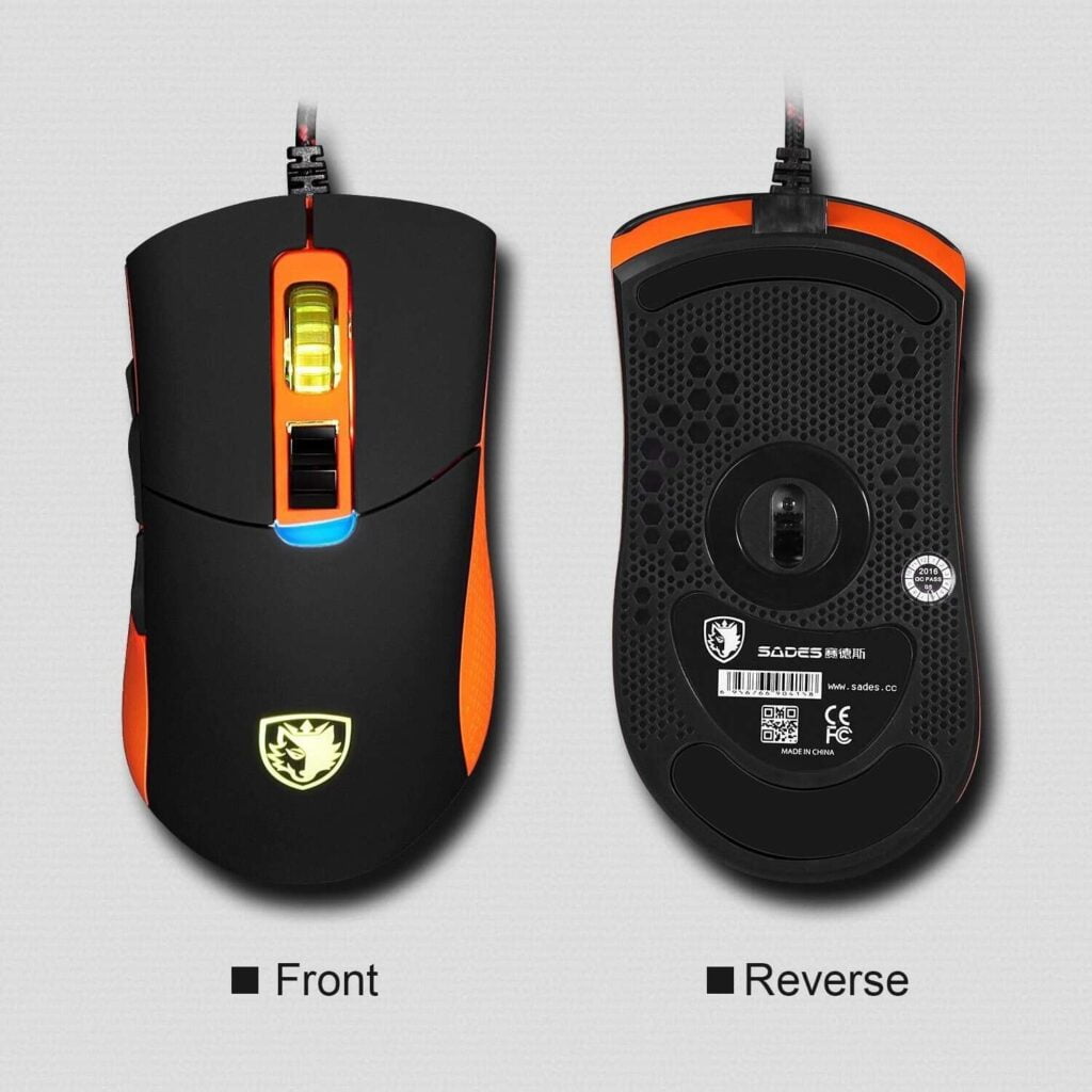 SADES GUNBLADE S16 RGB GAMING MOUSE USB WIRED CUSTOMIZABLE
