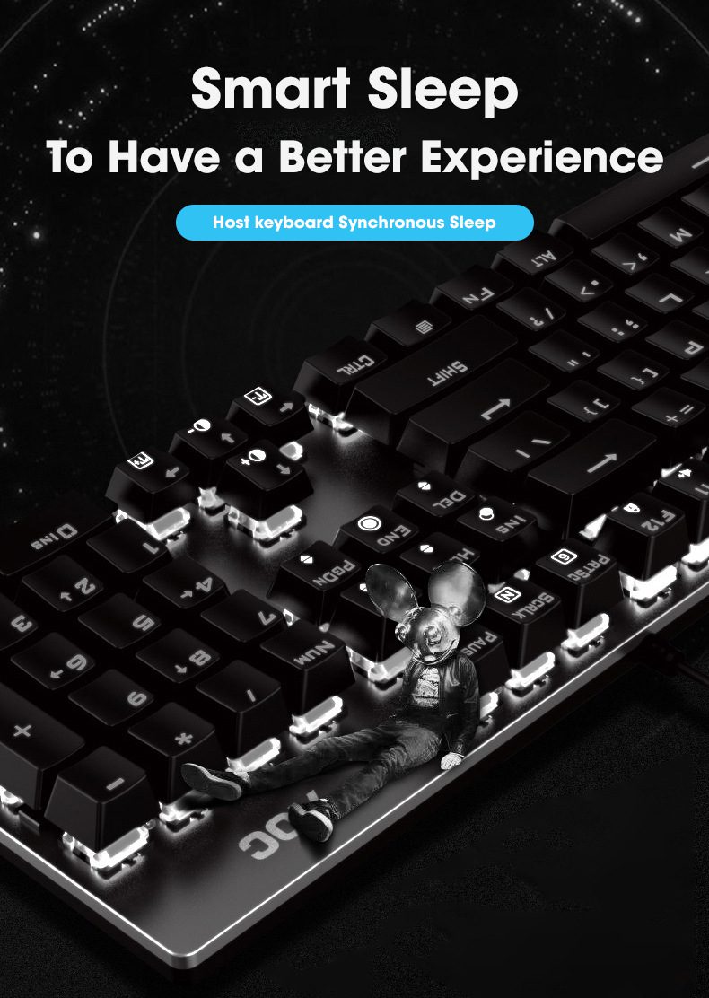 AOC GK410 RGB MECHANICAL GAMING KEYBOARd WiTH BLUE SWiTCH