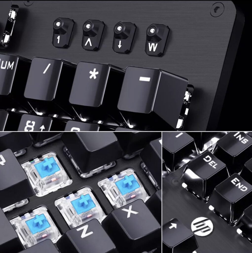RGB MECHANICAL GAMING KEYBOARD HP GK100 WITH BLUE SWITCH