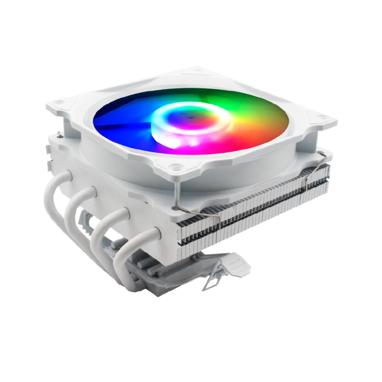 THUNDER HAWK ARGB CPU CooLER SNOW WHITE 4 HEAT PiPE CYLINDER