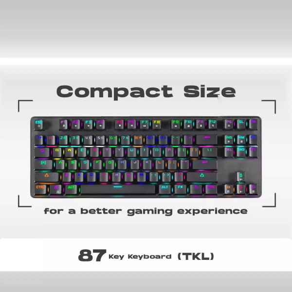 GAMESTOP GS200 RGB GAMiNG MECHANiCAL KEYBOARD FPS SNiPER BLK