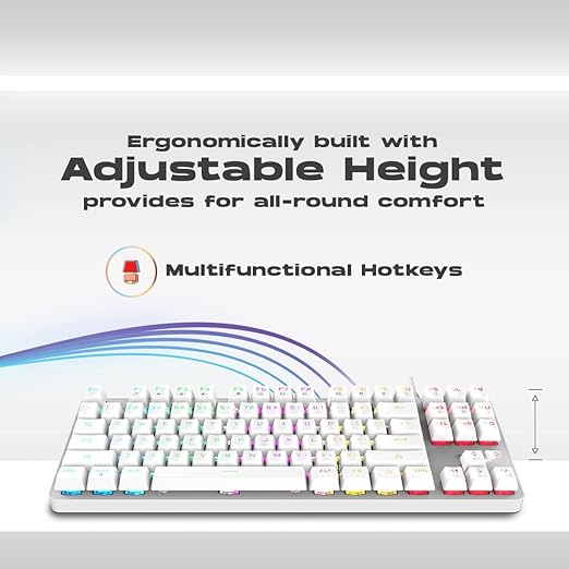 GAMESTOP GS200 RGB GAMiNG MECHANiCAL KEYBOARD FPS SNiPER WHT