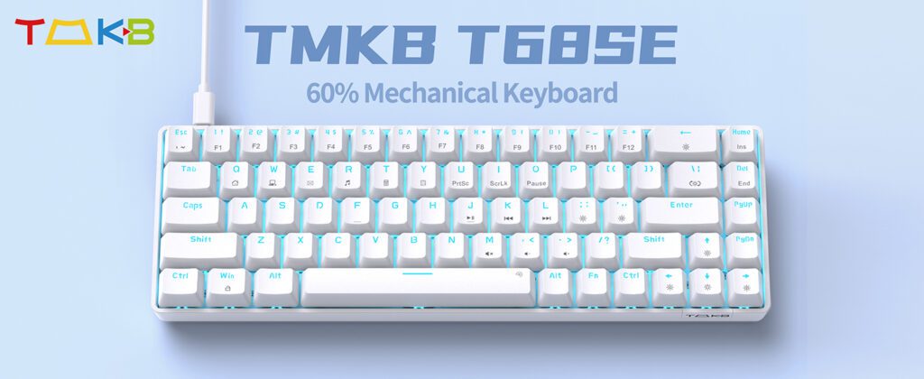 TMKB T63 RGB WiRELESS MECHANiCAL GAMiNG KEYBOARD WHITE 60%