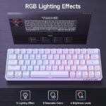 TMKB T63 RGB WiRELESS MECHANiCAL GAMiNG KEYBOARD WHITE 60%
