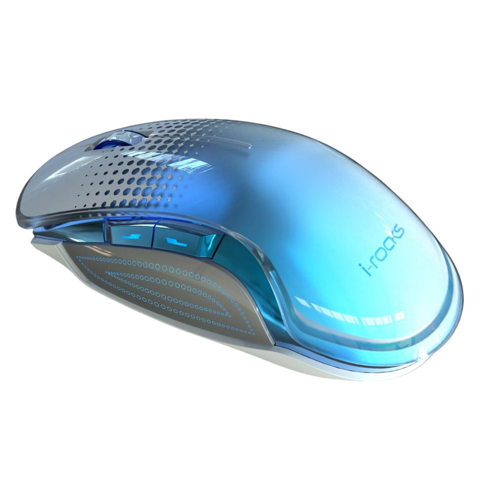 I-ROCKS IM6 WiRED USB RGB GAMiNG MoUSE WHITE WINGS GLOWING