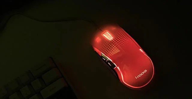 I-ROCKS IM6 WiRED USB RGB GAMiNG MoUSE WHITE WINGS GLOWING