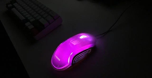 I-ROCKS IM6 WiRED USB RGB GAMiNG MoUSE WHITE WINGS GLOWING