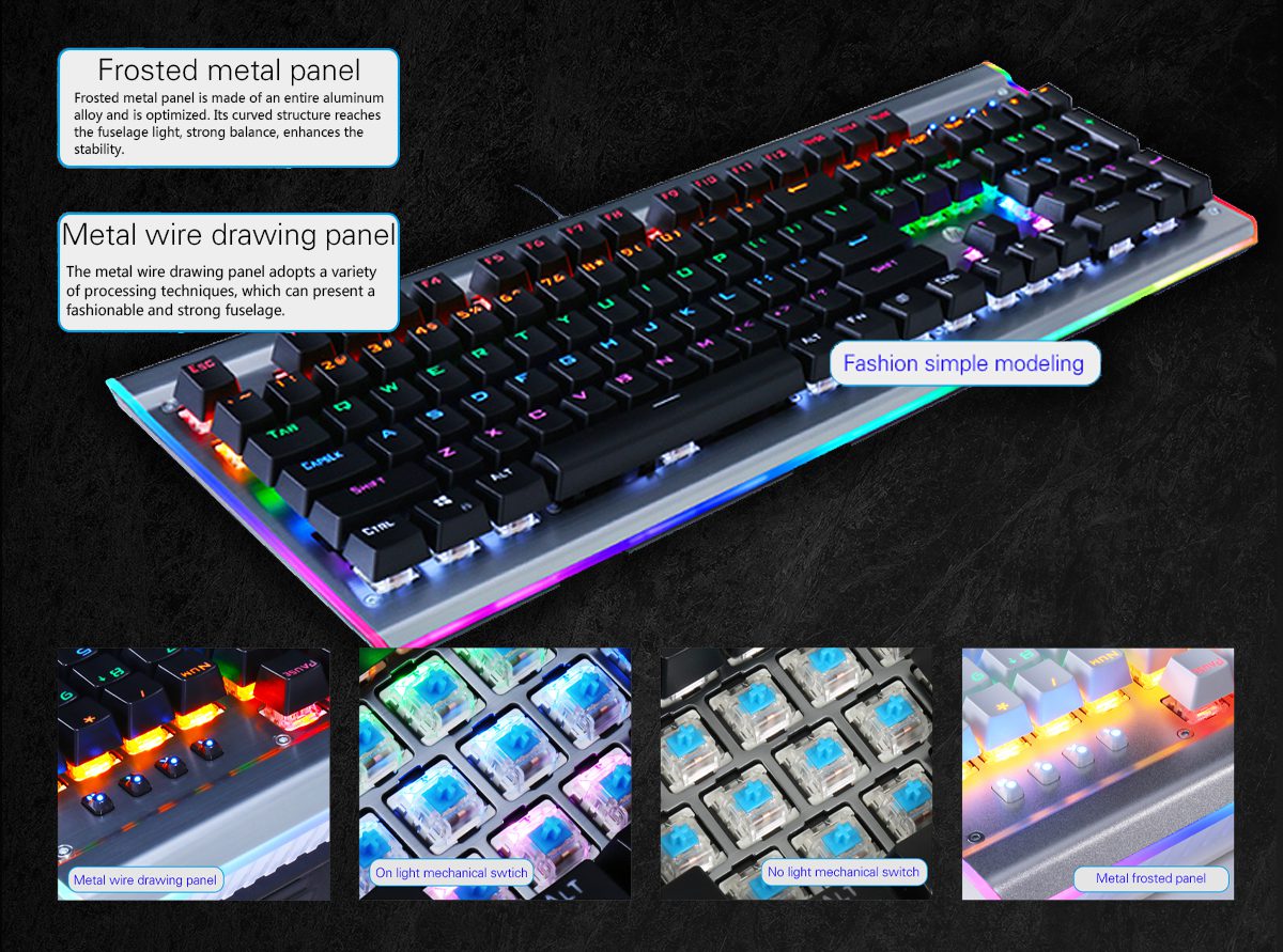 HP GK520 RGB MECHANiCAL GAMiNG KEYBOARD WiTH BLUE SWiTCH
