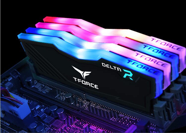 16GB DDR4 GAMiNG RAM 3600Mhz RGB T-FoRCE DELTA BLACK DESKTOP