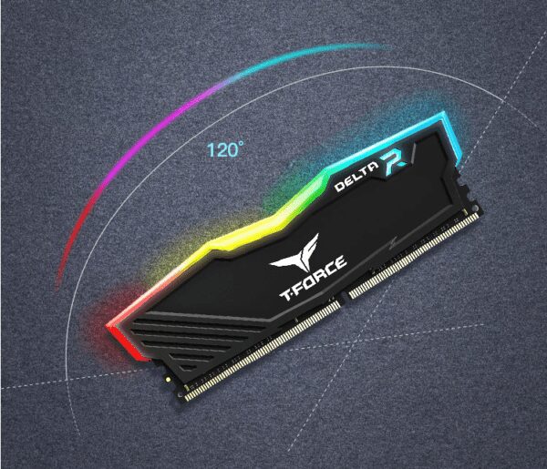 16GB DDR4 GAMiNG RAM 3600Mhz RGB T-FoRCE DELTA BLACK DESKTOP