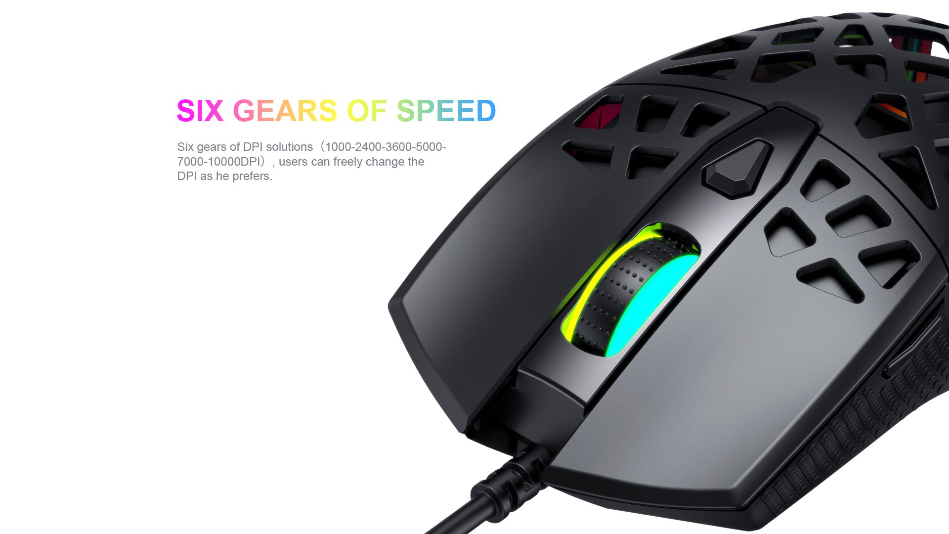 HAViT MS736 USB RGB GAMiNG MOUSE PROGRAMMABLE WiTH 10000DPI