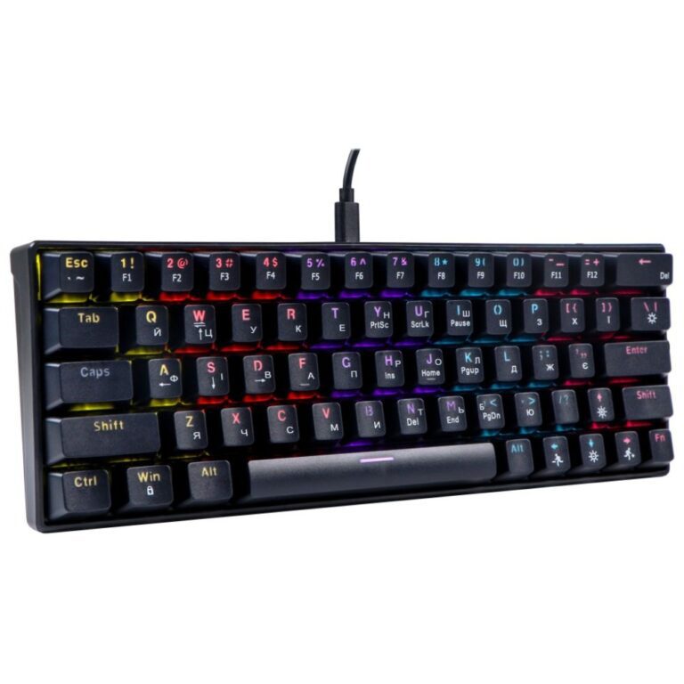 T-WOLF T60 RGB MECHANiCAL GAMiNG KEYBOARD BLACK BLUE SWITCH