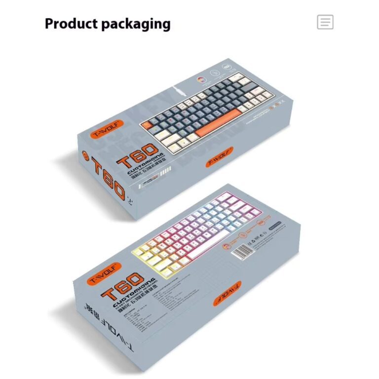 T-WOLF T60 RGB MECHANiCAL GAMiNG KEYBOARD BLACK BLUE SWITCH