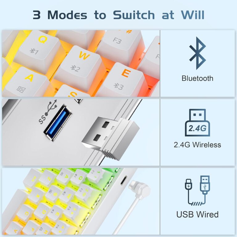TEZARRE TK-63 Pro RGB WiRELESS MECHANiCAL GAMiNG KEYBOARD
