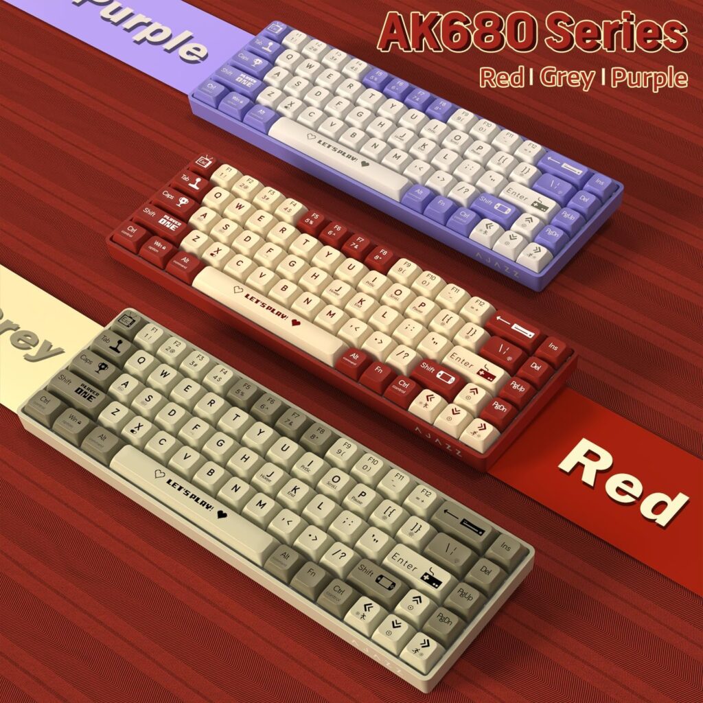 AJAZZ AK680 RGB MECHANiCAL GAMiNG KEYBOARD BLUE SWiTCH PR-WH