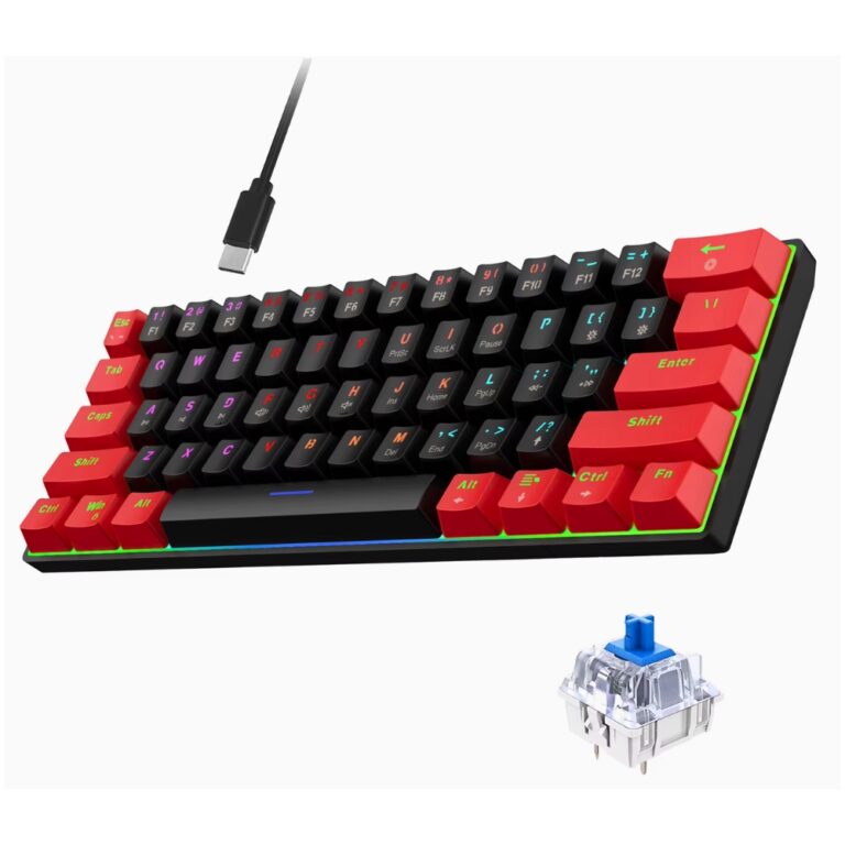 HXSJ V900 RGB MECHANiCAL GAMiNG KEYBOARD WiTH 61 BLUE SWiTCH