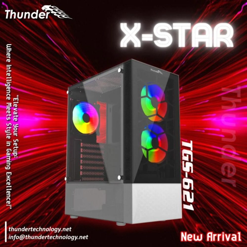 THUNDER X STAR RGB GAMiNG CASE TGC-621 WiTH 3X ARGB FAN