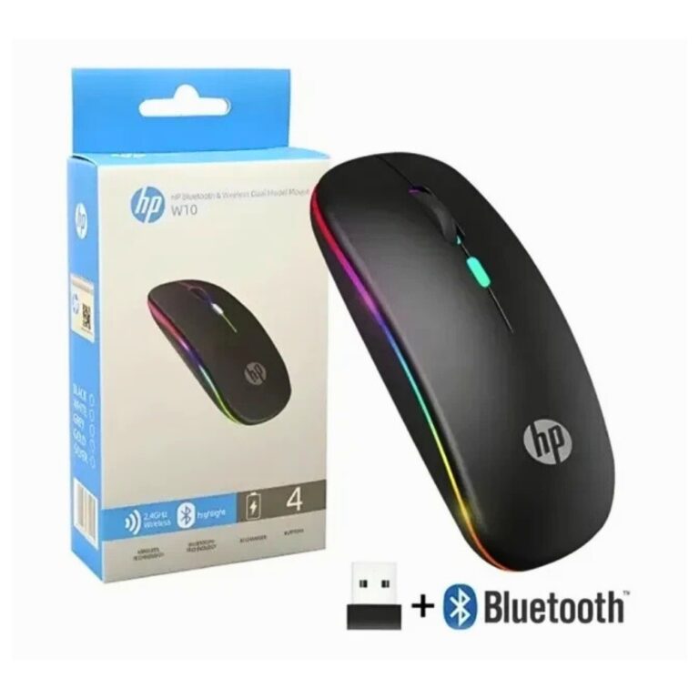 HP W10 RGB BLUETOOTH & WiRELESS MOUSE RECHARGEABLE TYPE-C