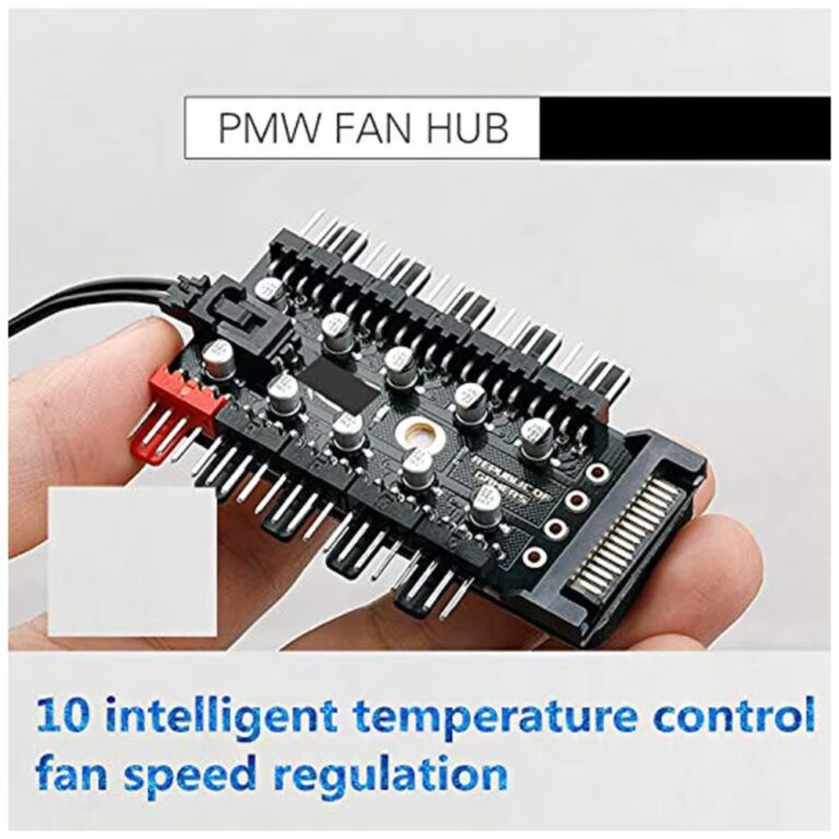 PWM FAN CONTROLLER HUB WiTH SATA POWER SUPPLY 1 to 10 Fans