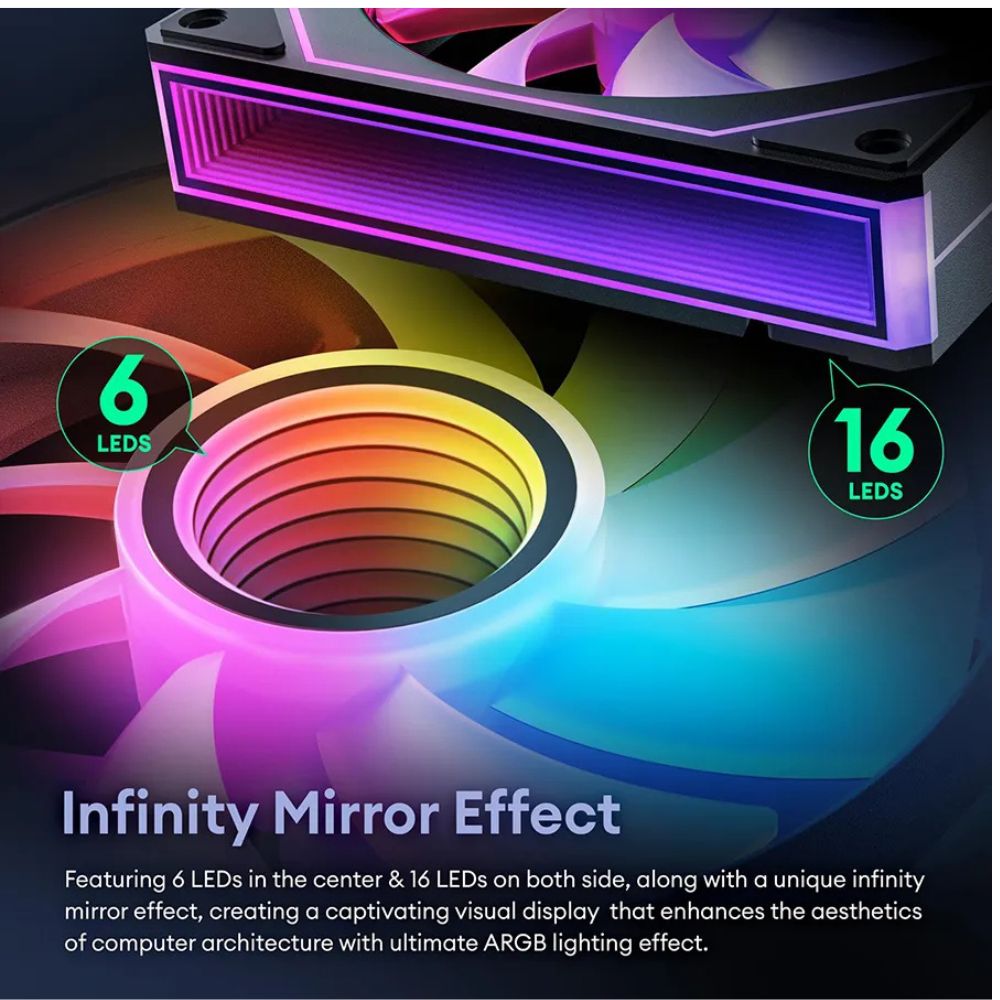 THUNDER MARiN iNFiNiTY ARGB FAN TCS-i36B Black (3 Fans KiT)